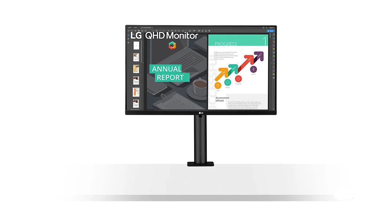 LG Ergo Monitor 27" Features 75Hz, QHD, FreeSync, Versatile Stand for P22k