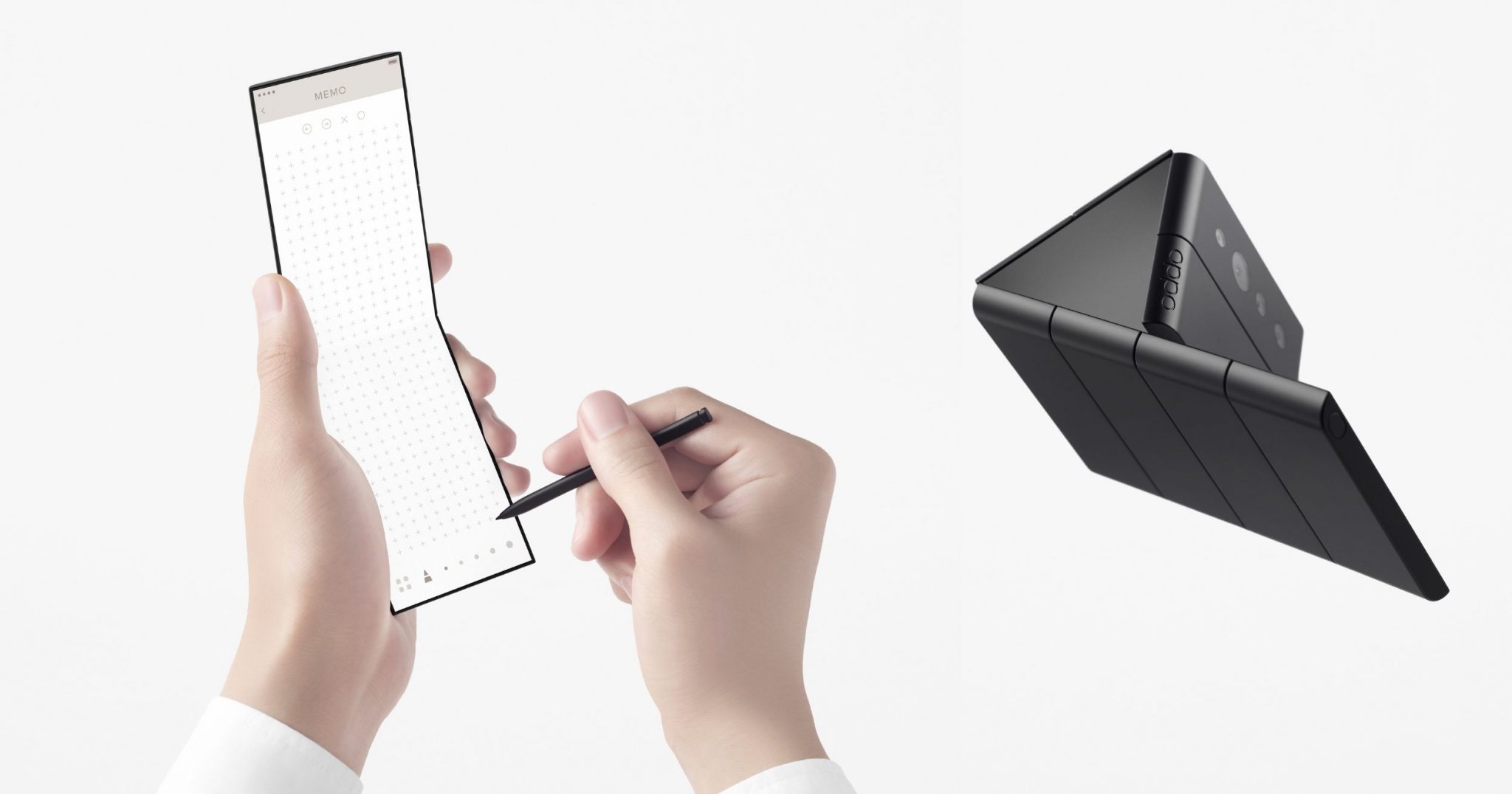 OPPO and Nendo Introduce a Triple-Screen Phone That Goes Small and Big