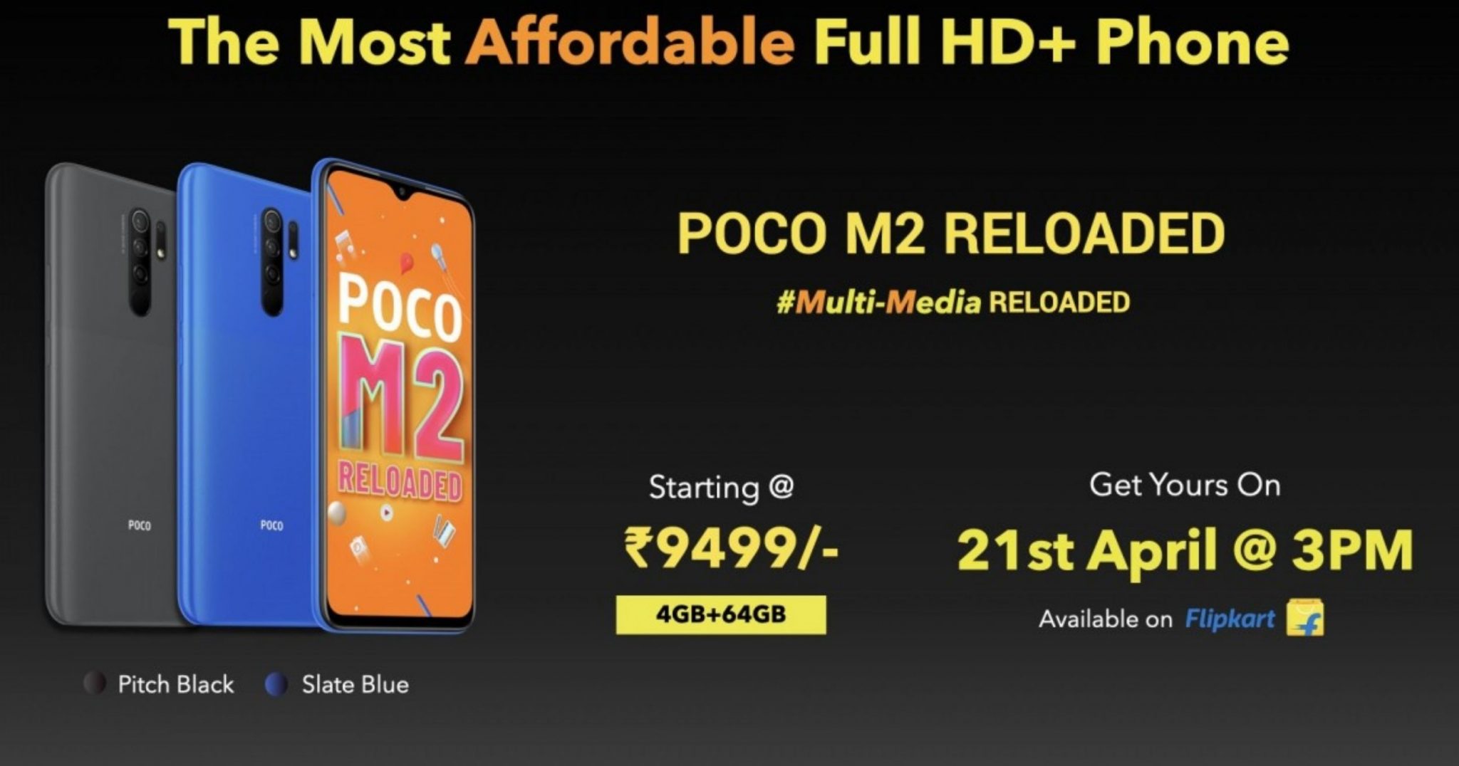Poco M2 Reloaded launched in India as The Most Affordable FHD+ Smartphone