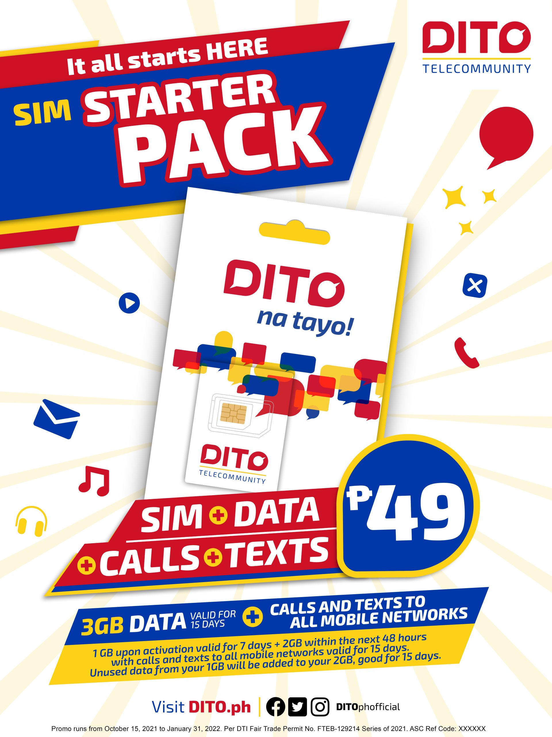 DITO outs DITO 39, Starter Pack with 3GB Data for PHP 49