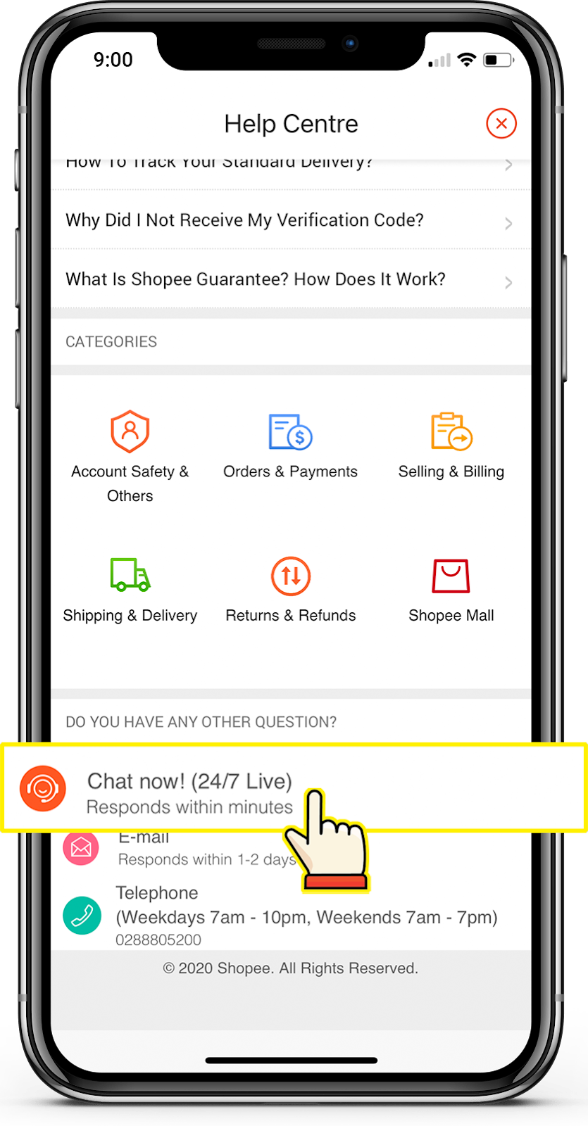 How can I contact ShopeePartner Customer Service? | Shopee SG Help Center