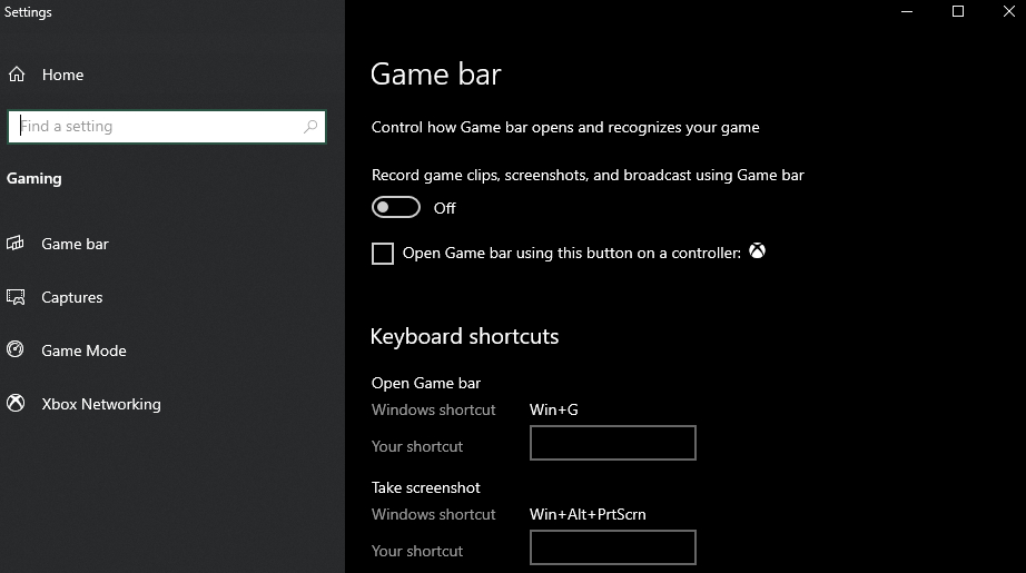 Windows 10 Gaming Optimization