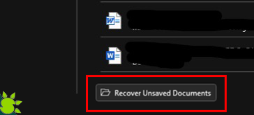 How to Recover Unsaved Microsoft Office File
