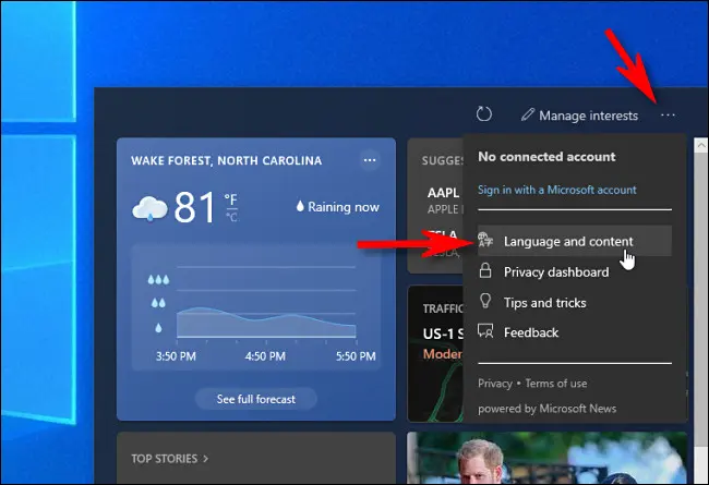How to Restore the Windows 10 Taskbar Weather Widget