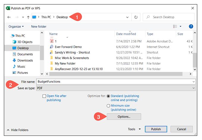 How to Export a Cell Range or Excel Workbook as a PDF