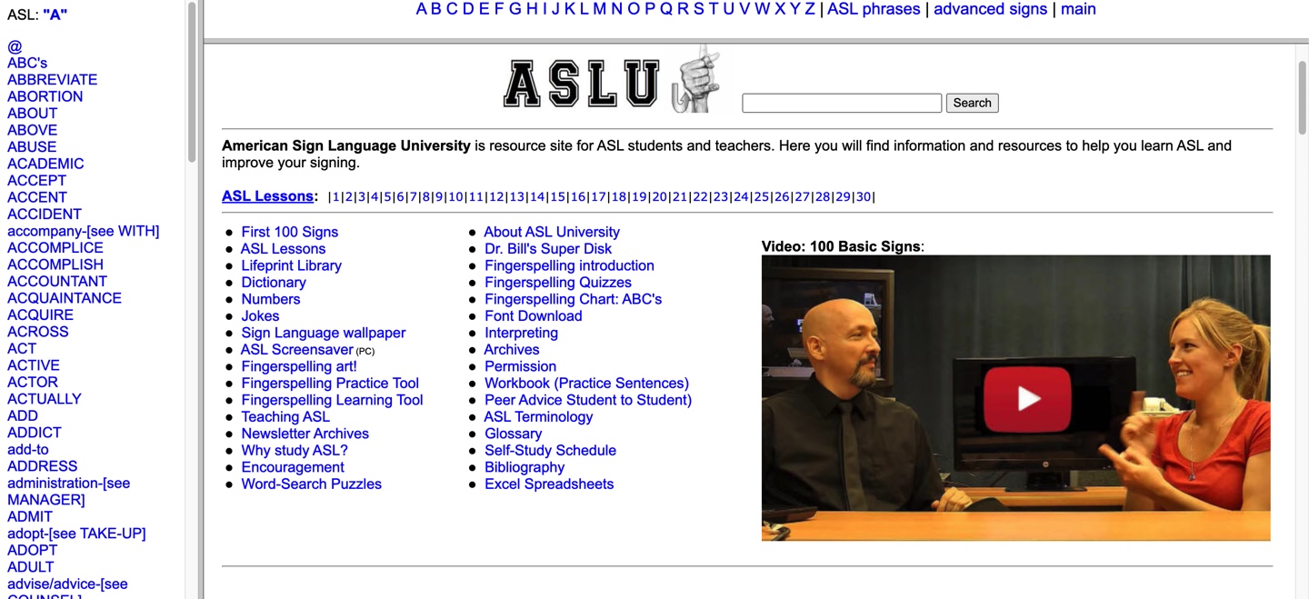 Learn FREE Sign Language Online with these sites