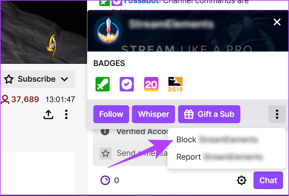 How to Block Someone on Twitch in Web Browser