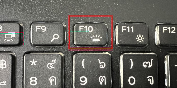 Keyboard Lights F10 Key
