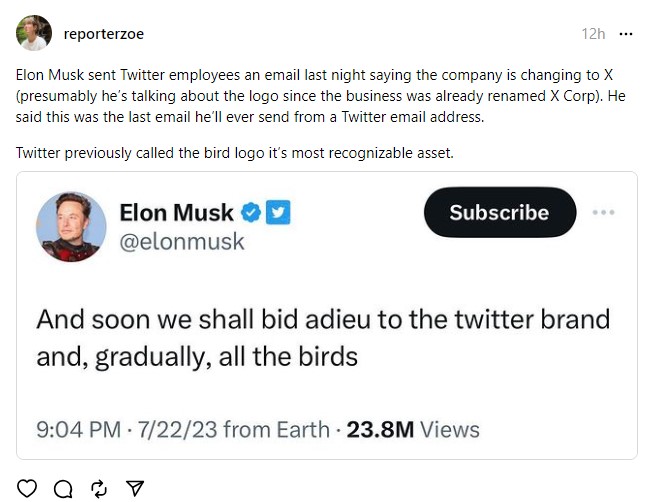 Twitter is now called X?