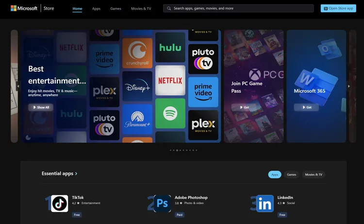 Microsoft Unveils New Web App Store for Windows